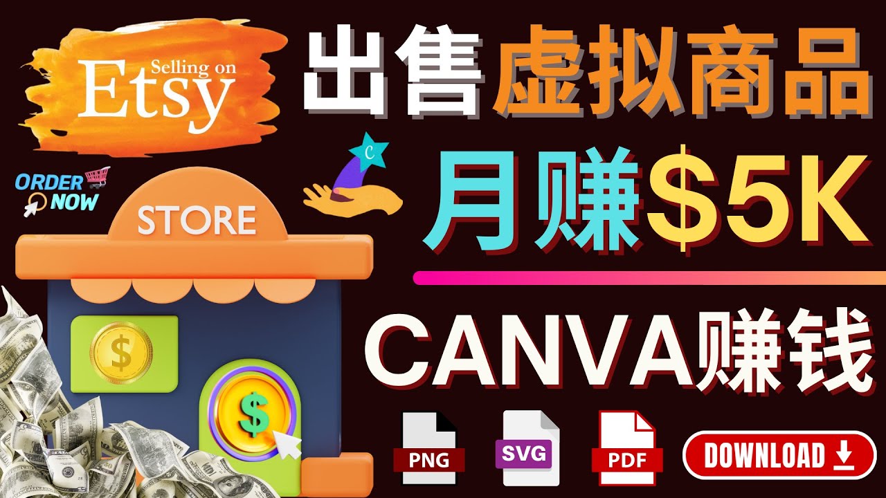 通过Etsy出售Canva模板，操作简单，收益高，月赚5000美元_阳叔网创
